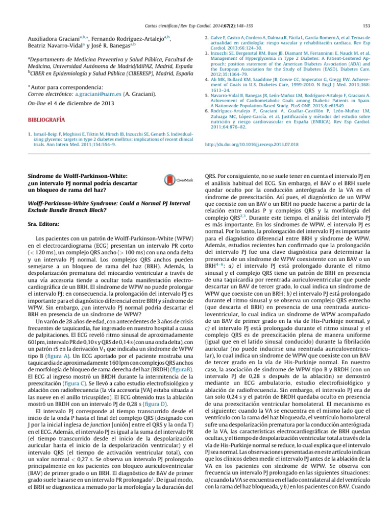 Sindrome de Wolff Parkinson White. Un Intervalo PJ Normal Podria ...