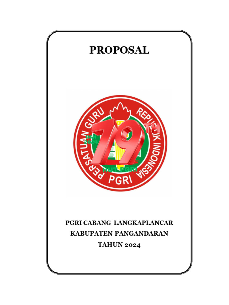 proposal HUT PGRI dan HGN 2024 | PDF