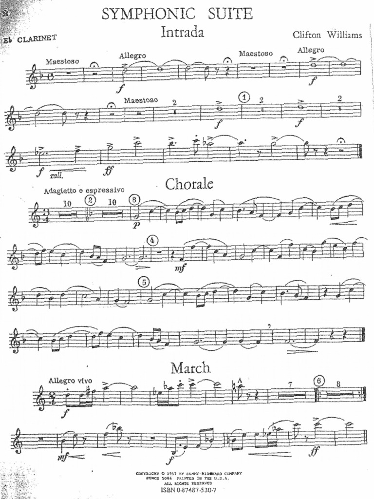 Symphonic Suite - Williams, Clifton - Clarinete Requinto | PDF