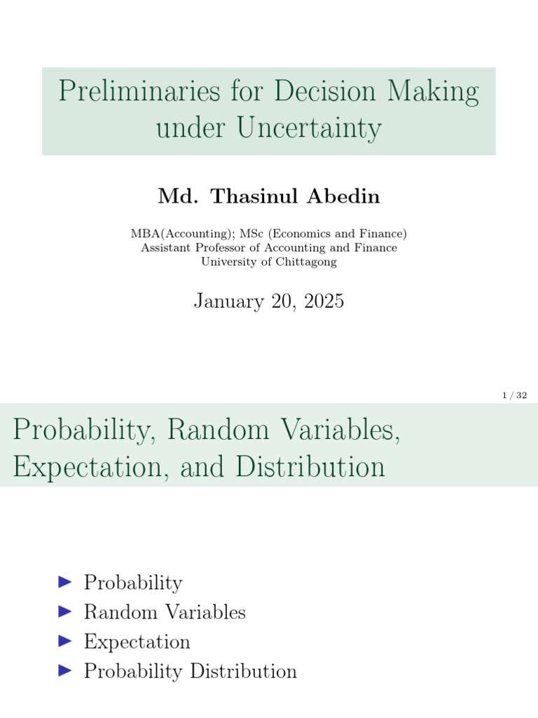 Operations Research Lesson 3 | PDF | Probability Distribution ...