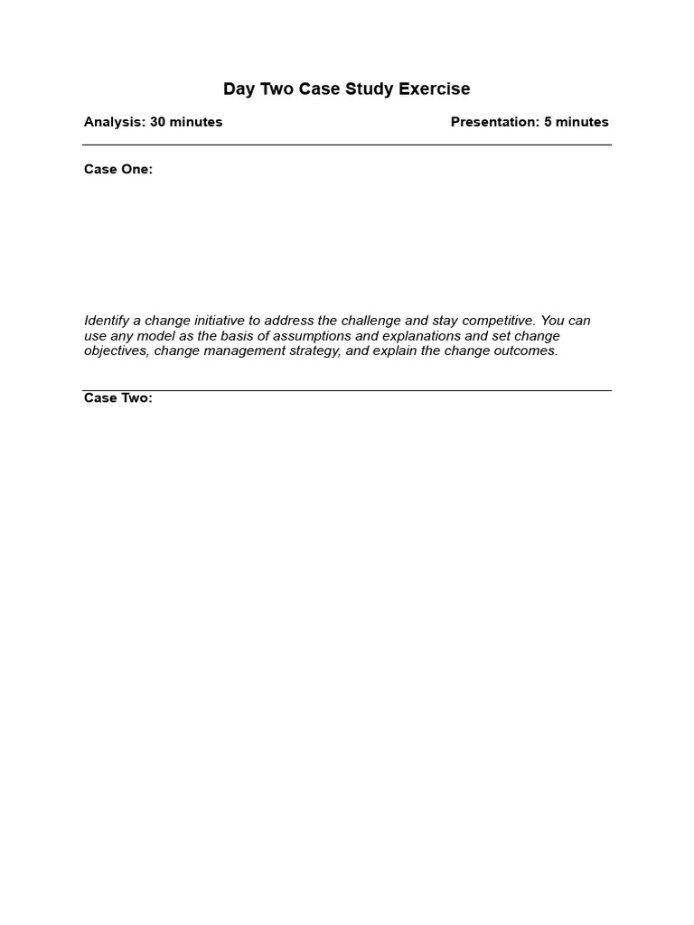 Exercise_ Day 2 _ Change Management | PDF