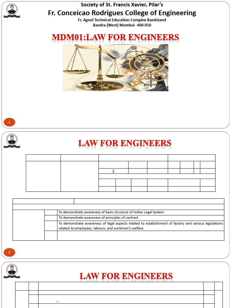 Law For Engineers | PDF | Offer And Acceptance | Consideration