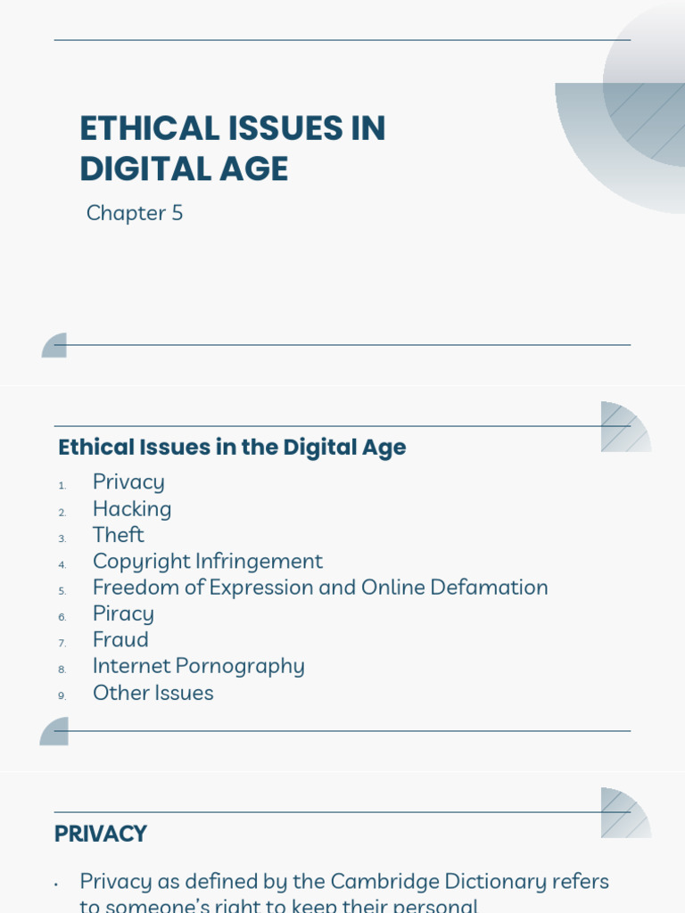 Ethical Issues Indigital Age | PDF | Security Hacker | White Hat ...