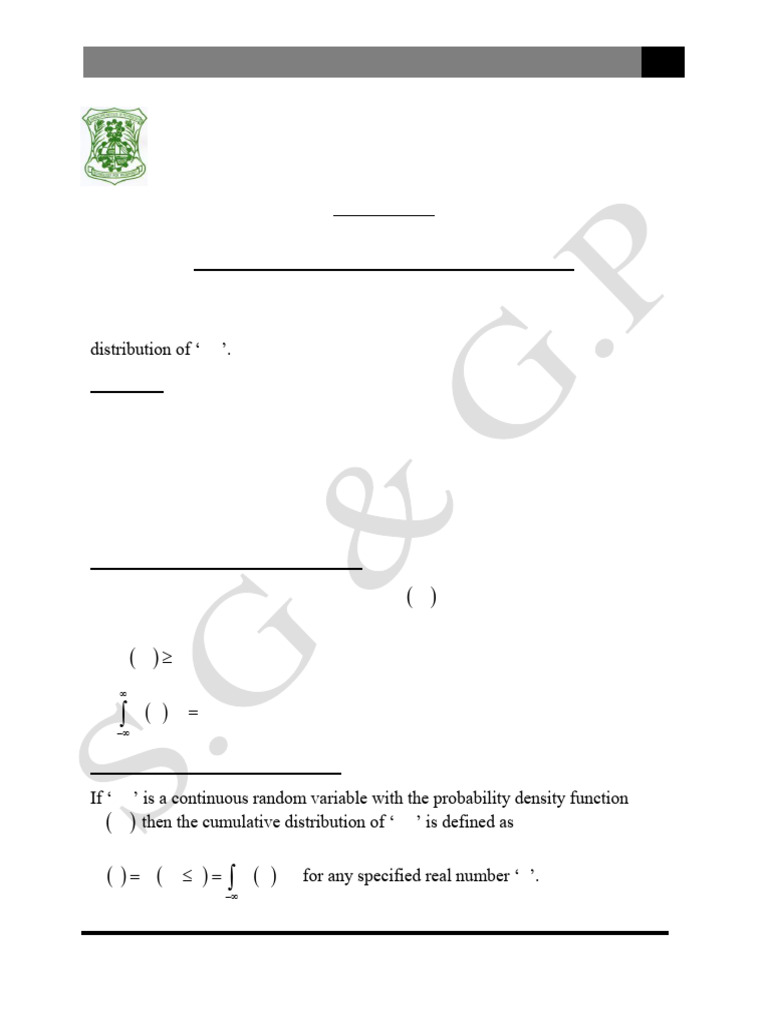 Understanding Continuous Probability Distribution | PDF | Probability ...