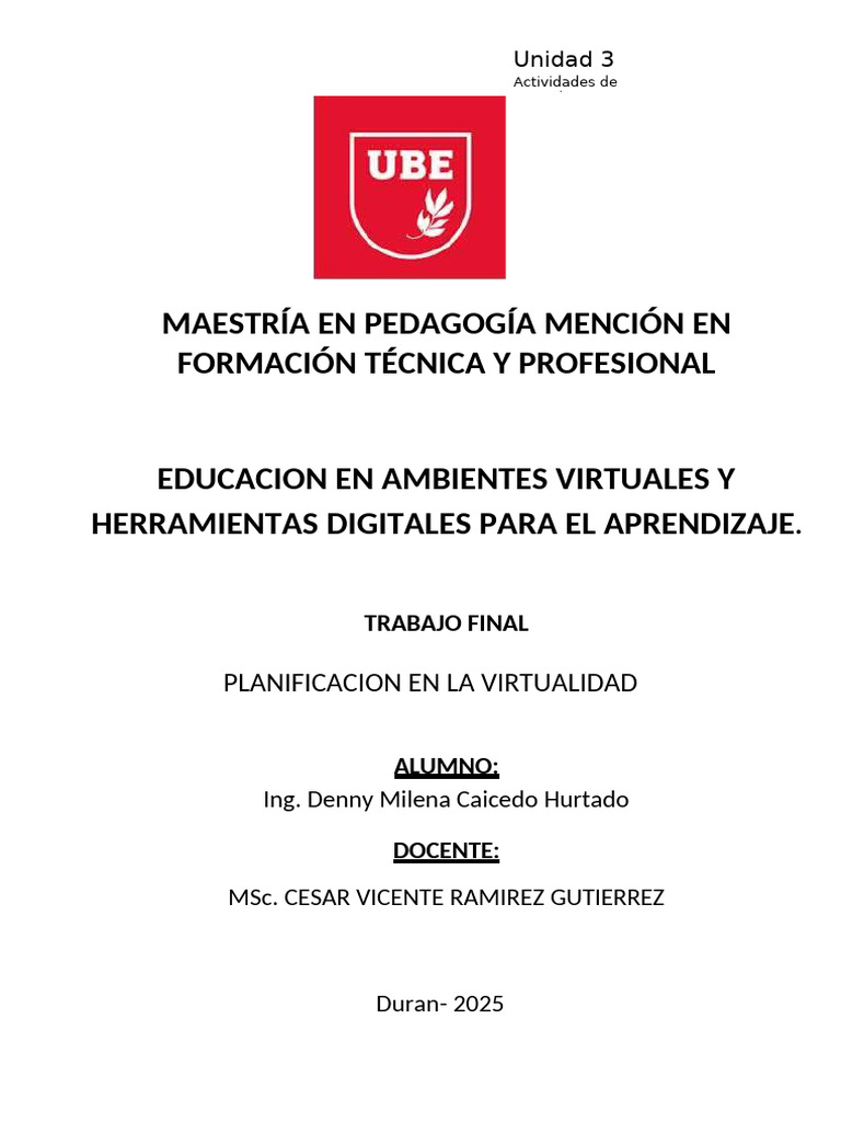 Trabajo Final Denny | PDF | Aprendizaje | Maestros