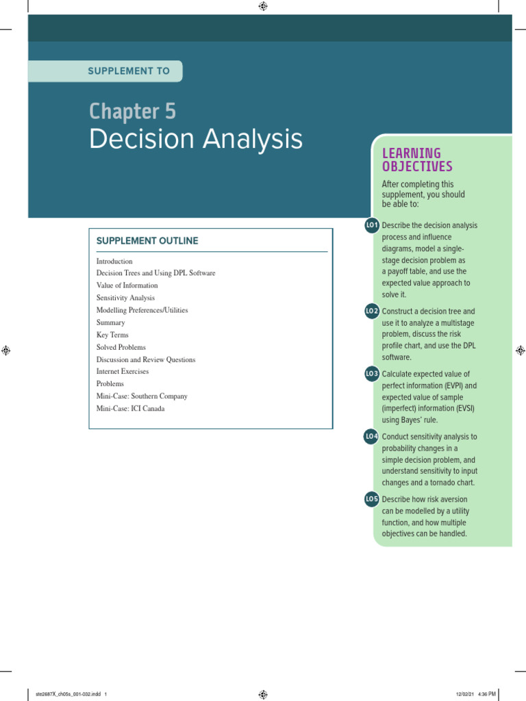 Stevenson7ce_ch05S | PDF | Risk | Risk Aversion