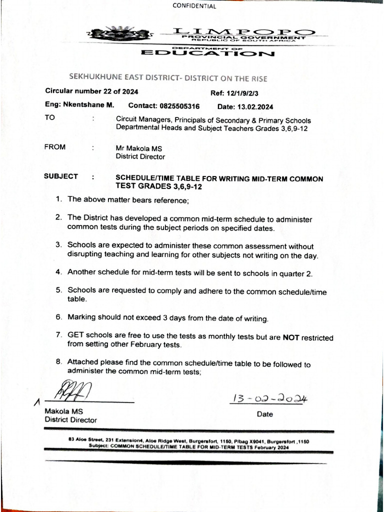 Mid Term Assessments T1 2024 | PDF