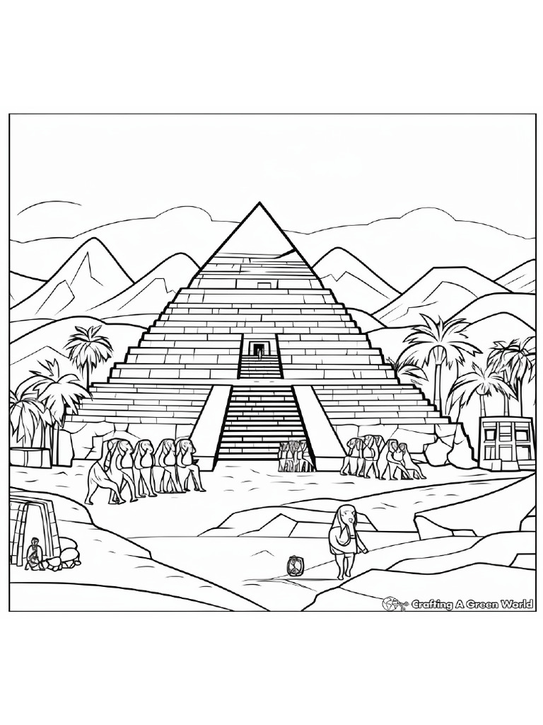 Ancient Egyptian Pyramids Coloring Pages 1 | PDF
