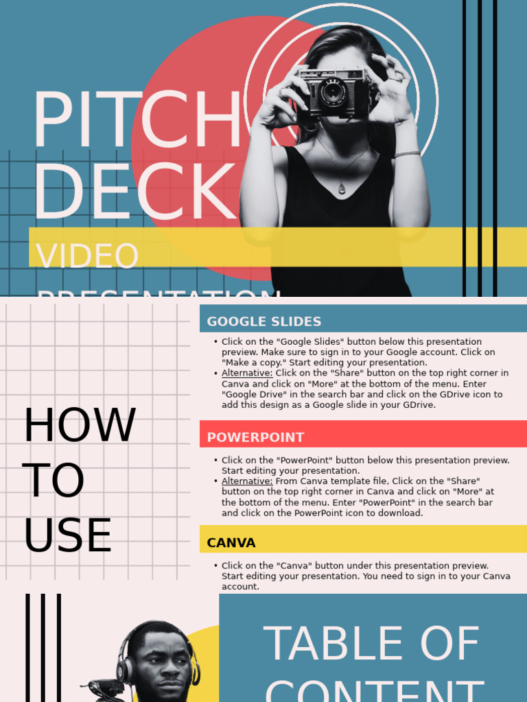 Multicolored Geometric Modern Pitch Deck Video Business Presentation | PDF | Software | Computing
