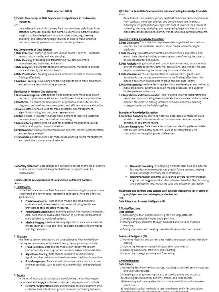Data Science-1 | PDF | Data Science | Machine Learning
