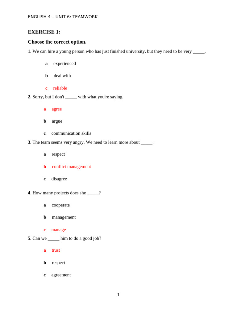 Unit 6 - Vocab + Reading Exercise | PDF