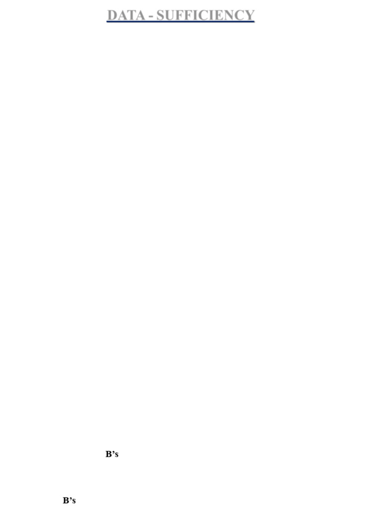 Data Sufficiency - Placement SGC | PDF | Length | Area