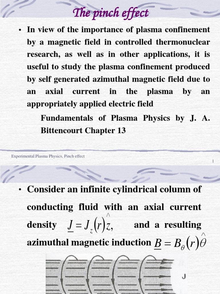 Pinch Effect | PDF | Plasma (Physics) | Electromagnetic Induction