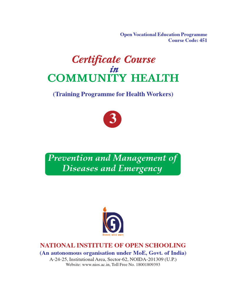 Community Health Certificate Course | PDF | Infection | Childbirth