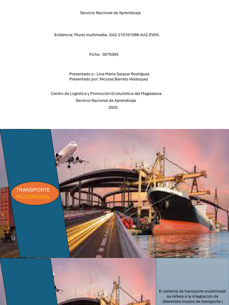 Mural Multimedia sobre Transporte Multimodal | PDF | Transporte | Logística