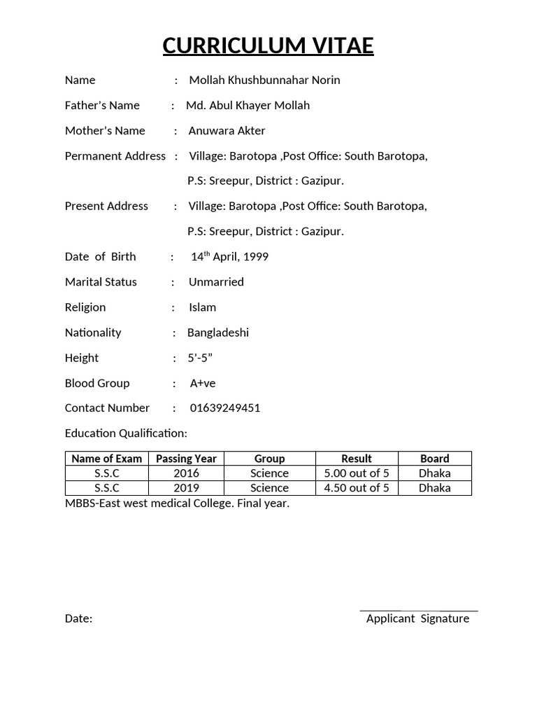CV OF BelAL | PDF