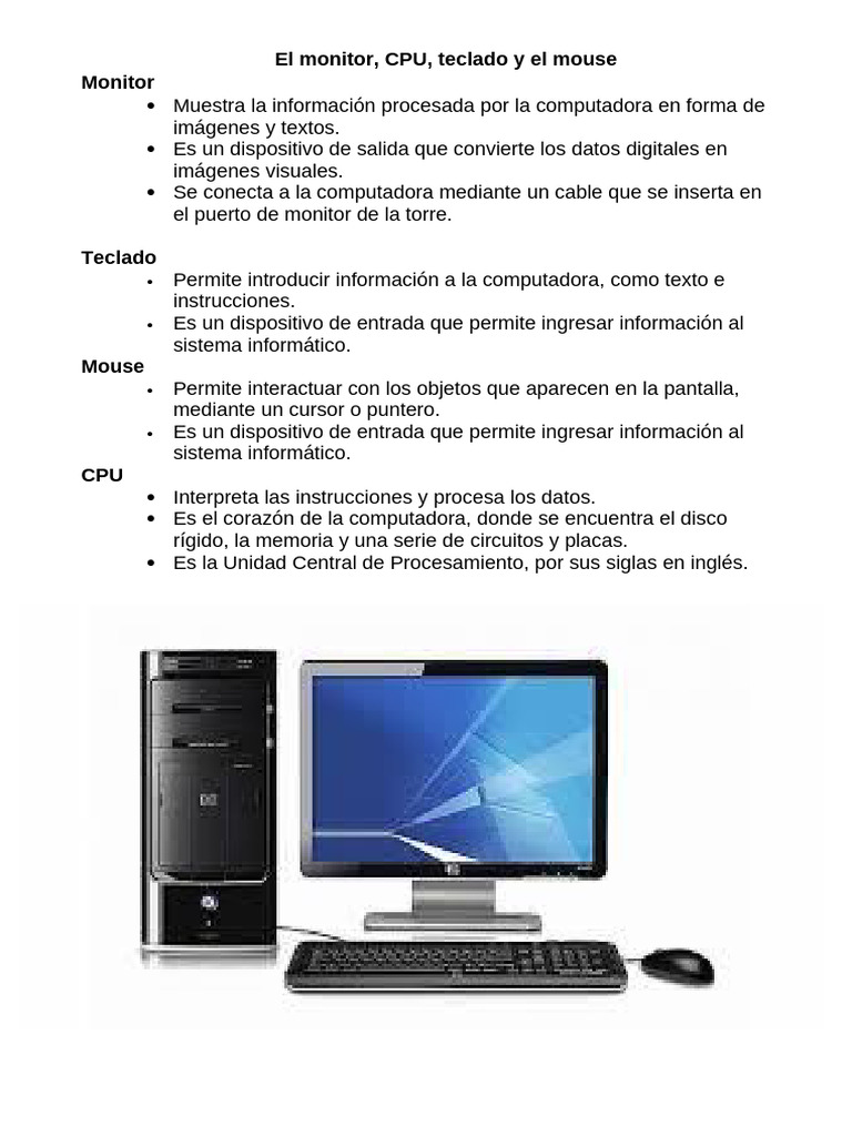 Información sobre el monitor y sus partes | PDF
