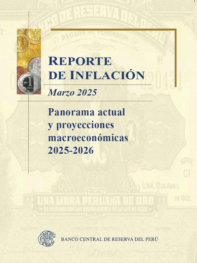 Reporte de Inflación Marzo 2025 - Panorama Actual y Proyecciones Macroeconómicas 2025-2026 | PDF ...