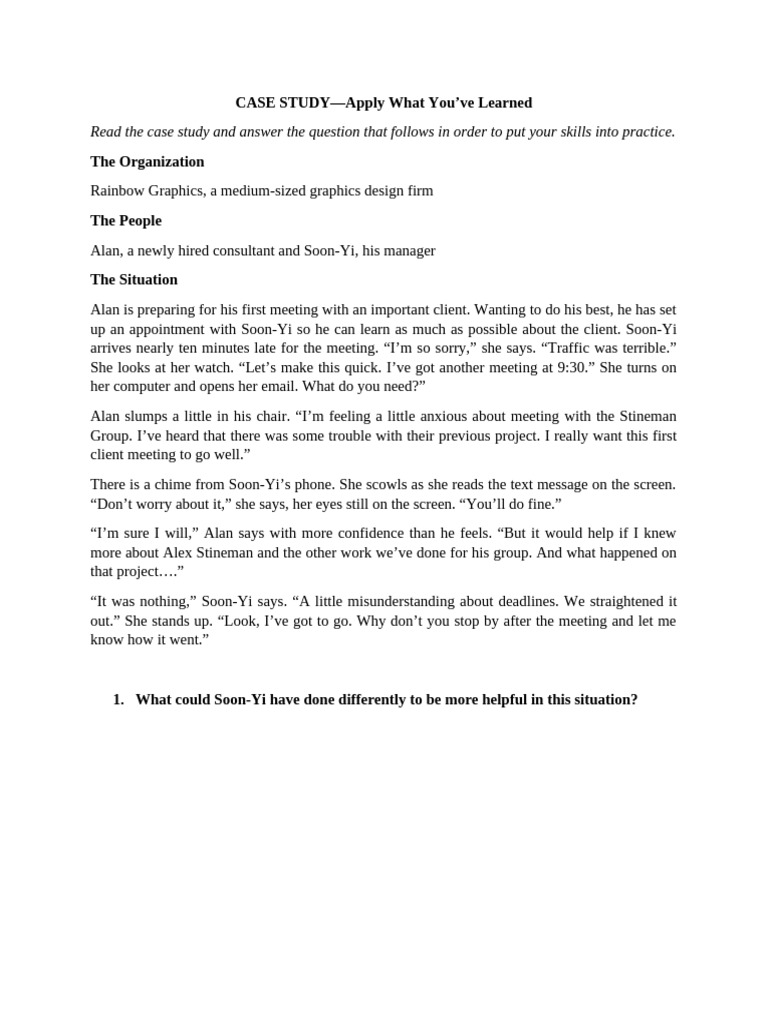 Communication CASE STUDY | PDF