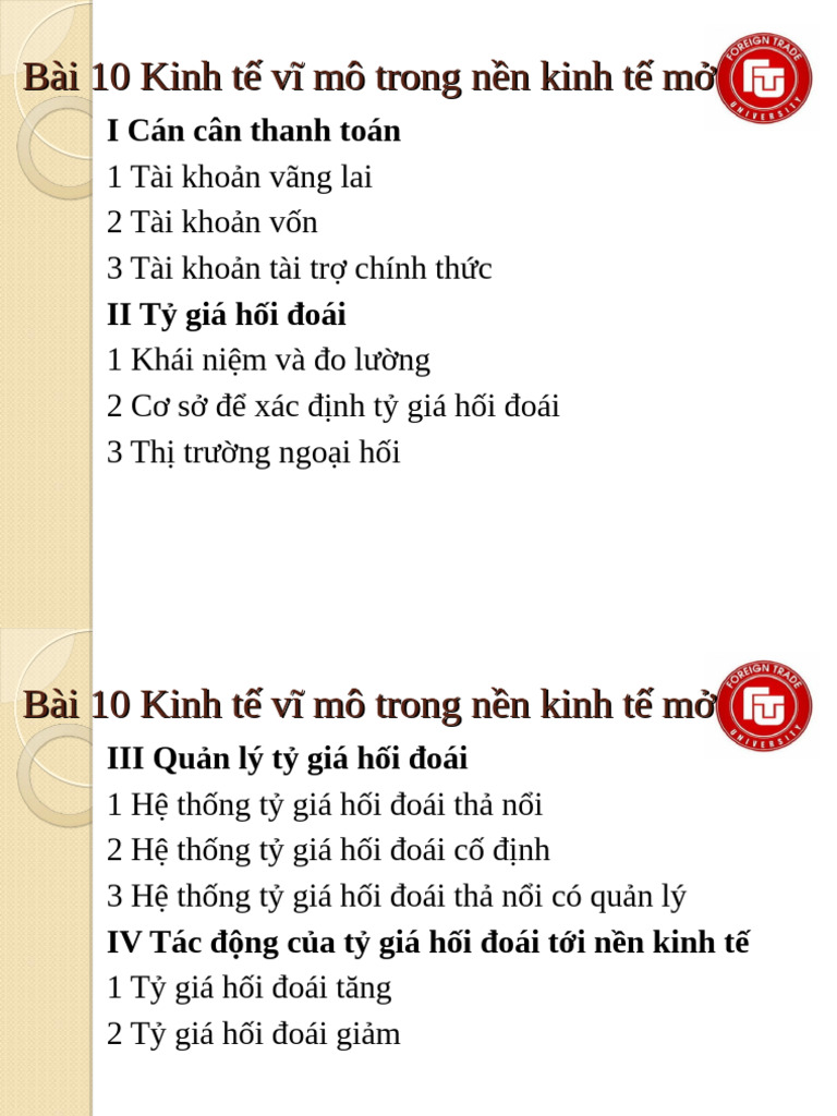 10 Slide Ktvm Trong Nen Kinh Te Mo | PDF