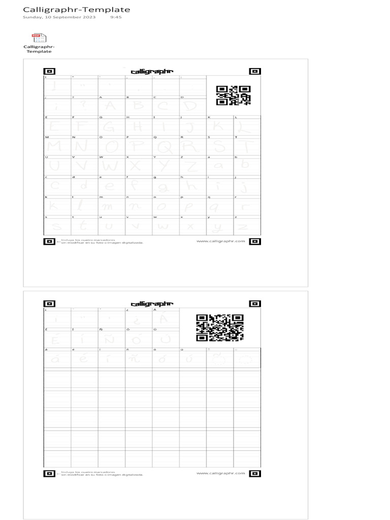 Calligraphr Template | PDF