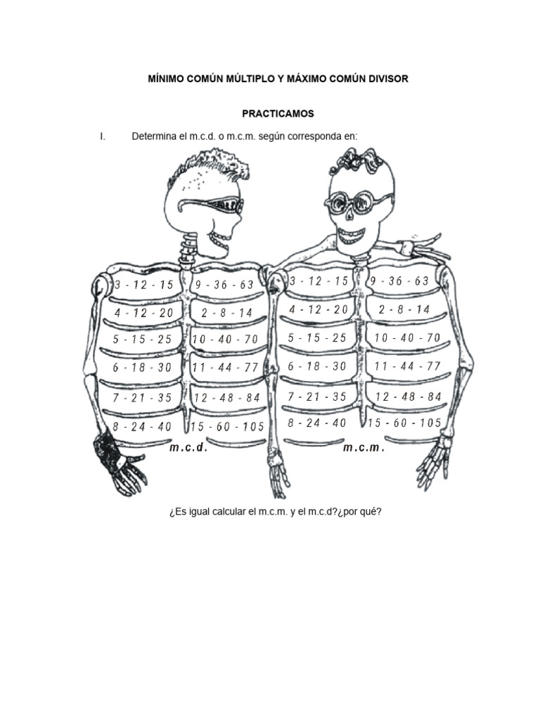 Practicamos MCM y MCD | PDF