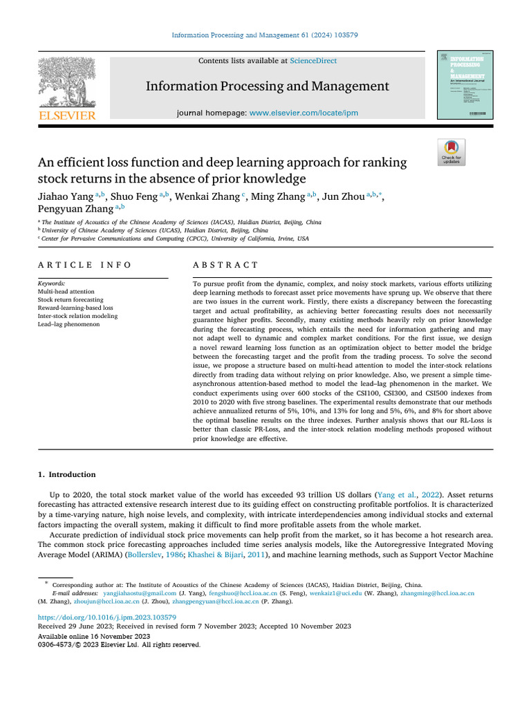 An Efficient Loss Function and Deep Learning Approach For Ranking Stock ...