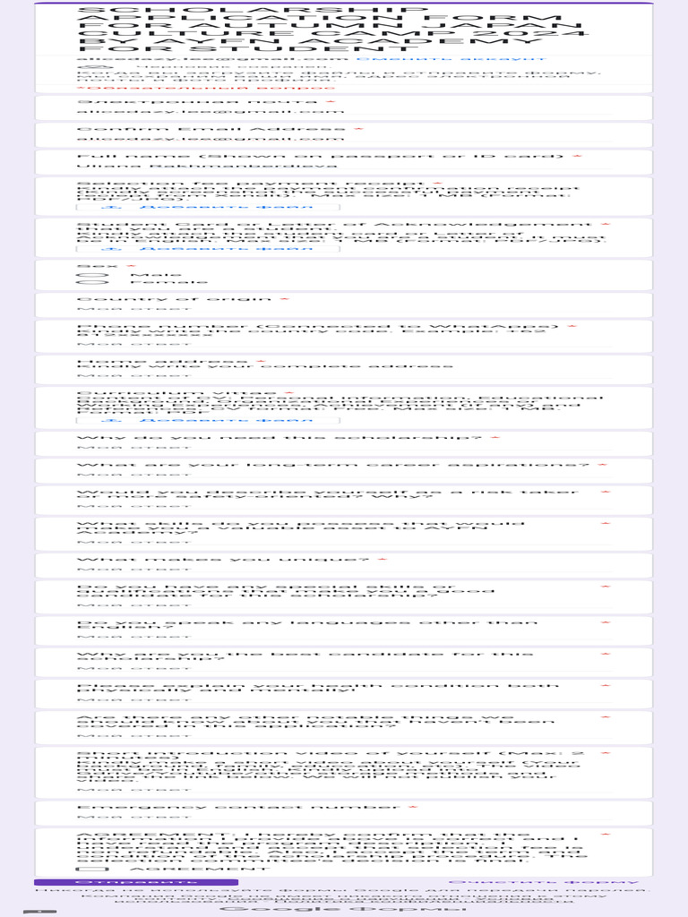 Scholarship Application Form For Autumn Japan Culture Camp 2024 by Ayfn ...