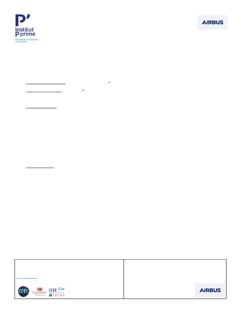 Master S Internship Opportunity Pprime Airbus 1734617625 | PDF ...