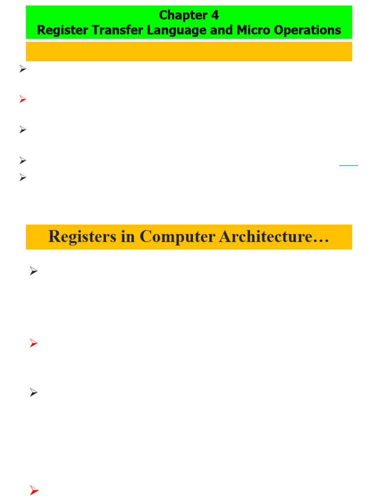 Chapter 4 Register Transfer Language | PDF | Bit | Computer Programming