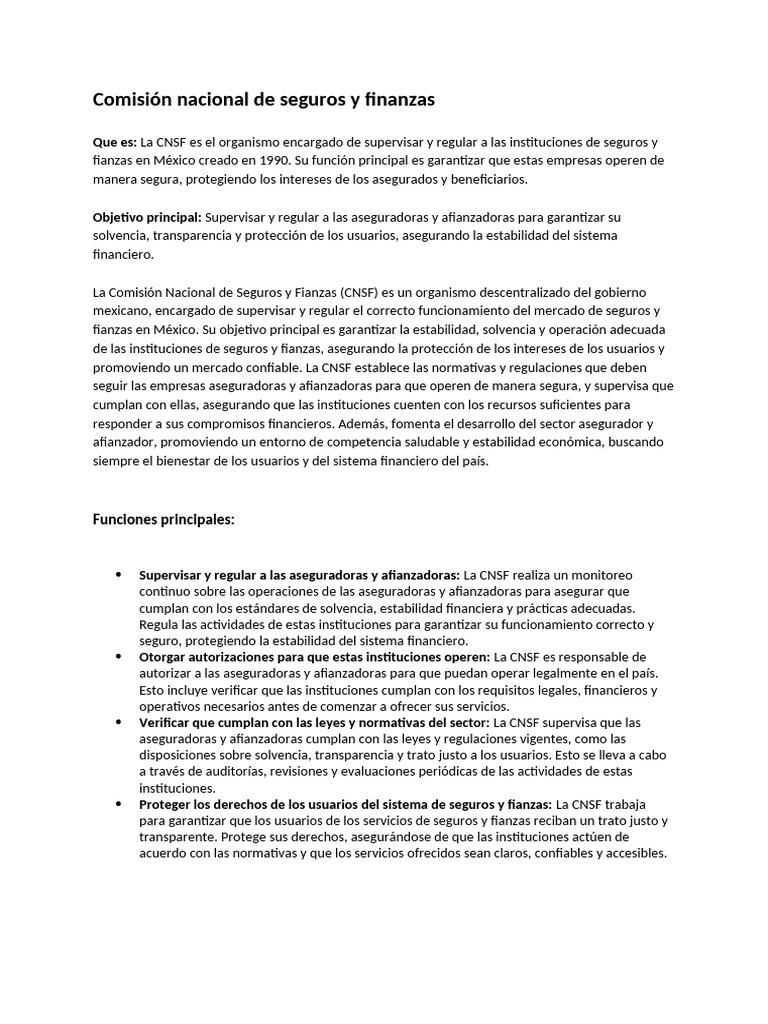 Regulación de Seguros y Fianzas en México | PDF | Seguro | Sistema financiero