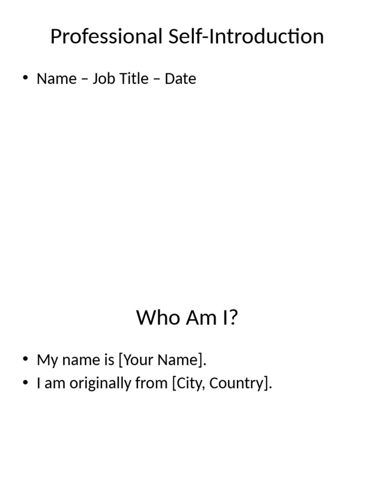 Professional Presentation | PDF