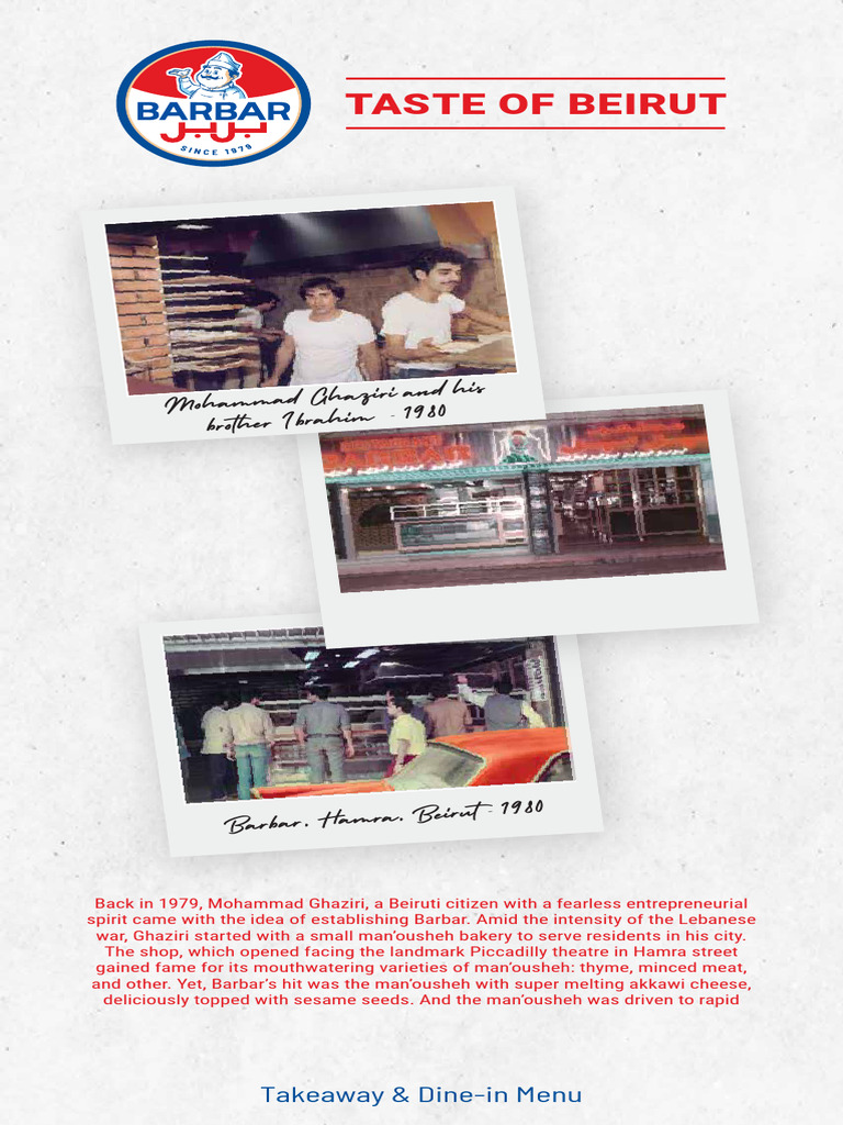 BARBAR New Menu EGY Low Res V2 | PDF | Kebab | Pickling