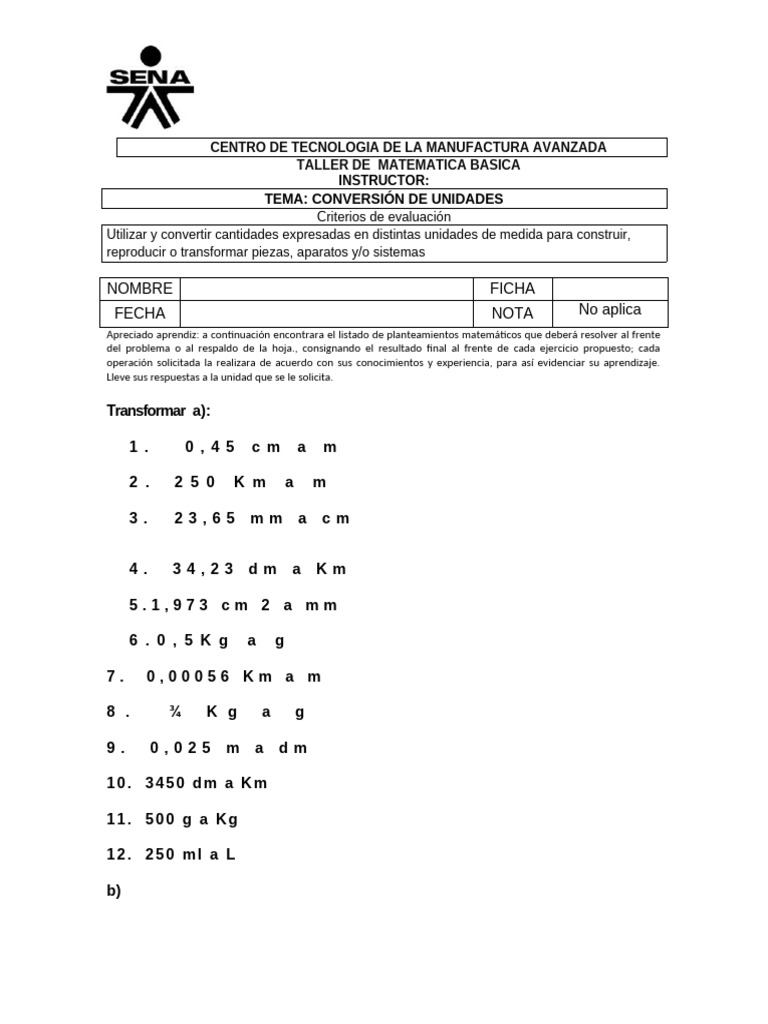 Taller de Conversiones | PDF