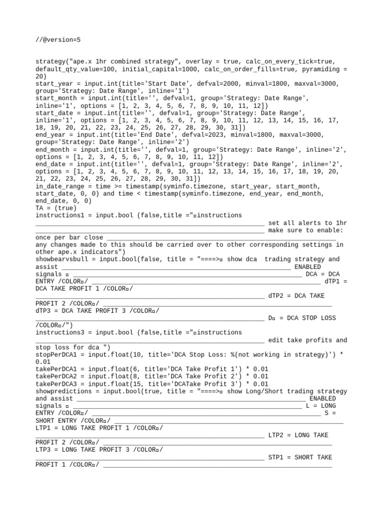 Ape.x 1hr Combined Strategy | PDF | Money | Economies