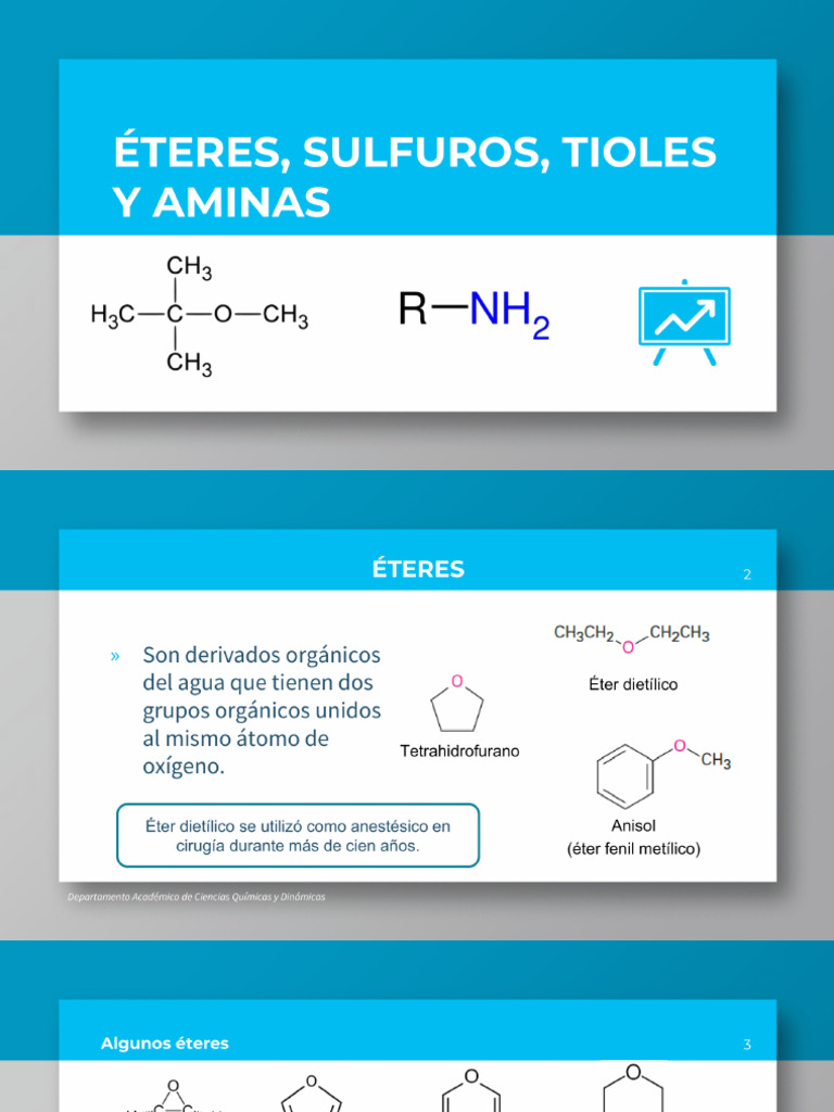 Sesión 06 Éteres, Tioles, Sulfuros, Aminas | PDF