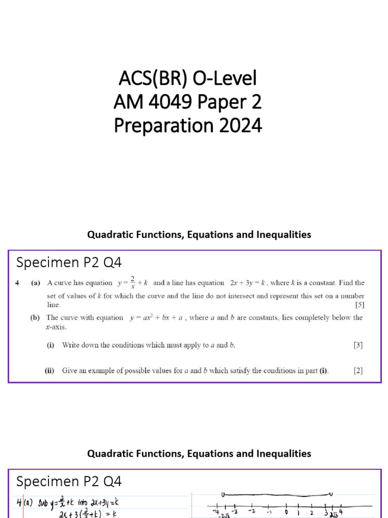 ACSBR O-Level AM 4049 Paper 2 Preparation 2024-Final | PDF ...