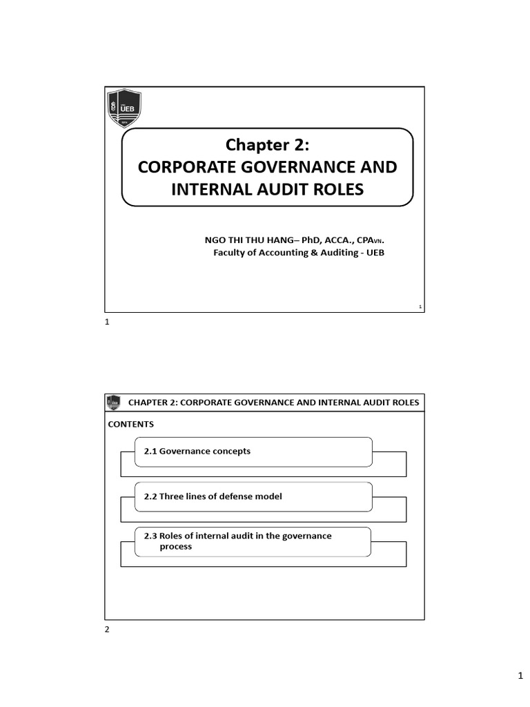 FAA4004 InternalAudting Chapter2 Handout NTTH | PDF | Internal Audit | Internal Control