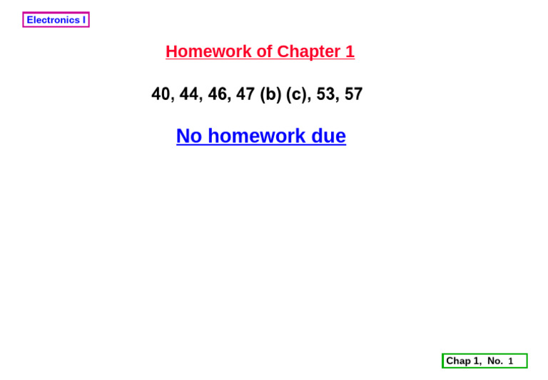 Homework - Elec. Chap 1 | PDF