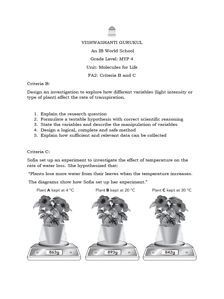 MYP4 Trimester2 FA2 | PDF