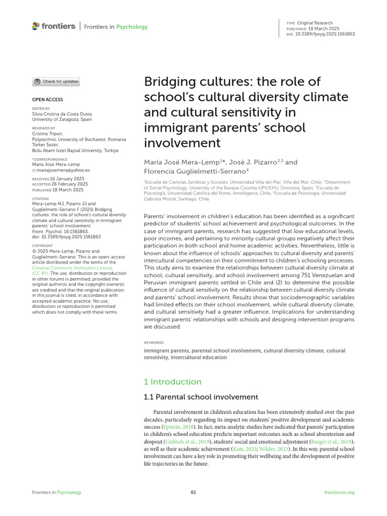 Bridging Cultures The Role of Schools Cultural Di | PDF | Likert Scale ...