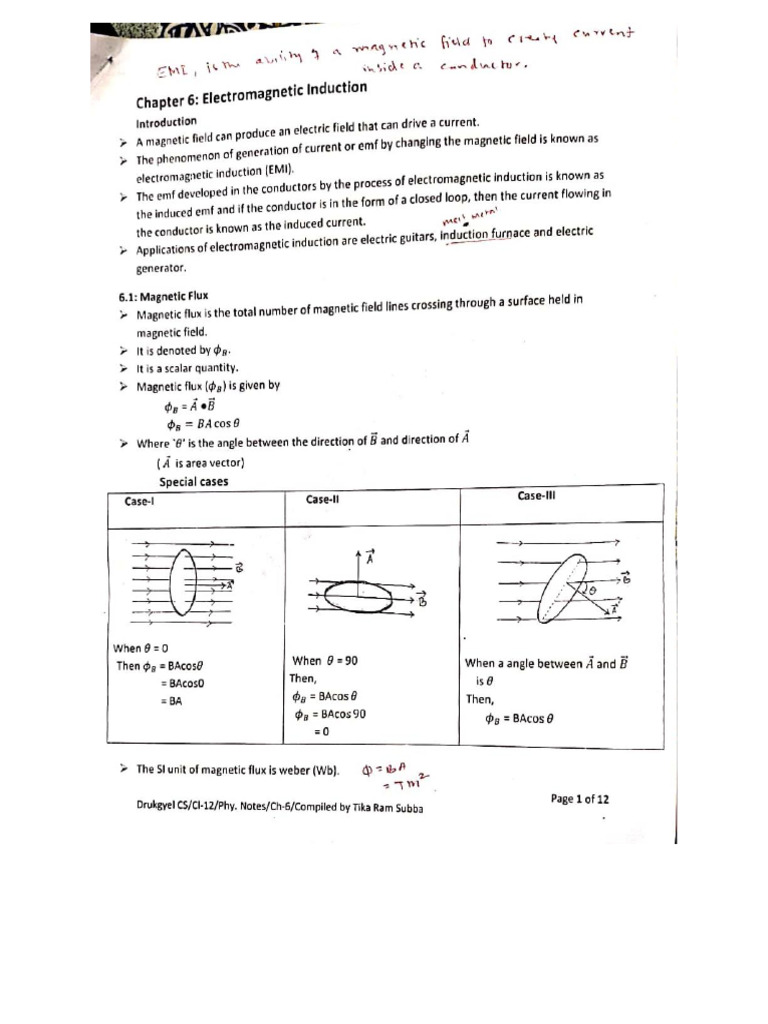 Ch-6 Manetic Flux & Faraday Law | PDF
