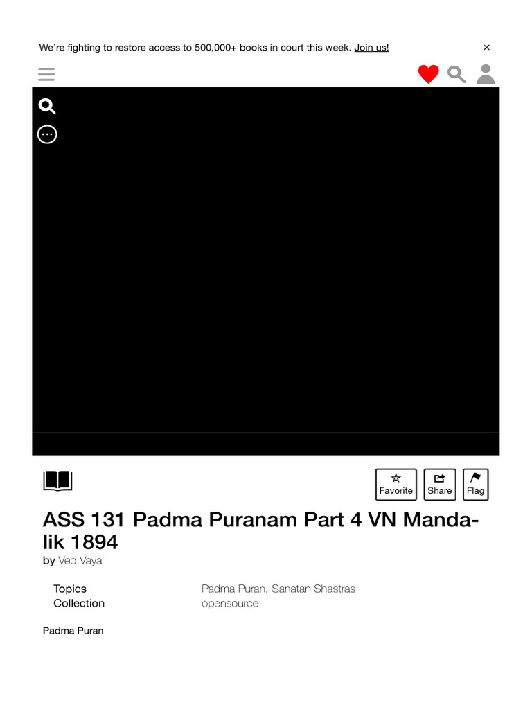 Padma Puranam Part 4 VN Mandalik 1894 - Ved Vaya - Free Download, Borrow, and Streaming ...