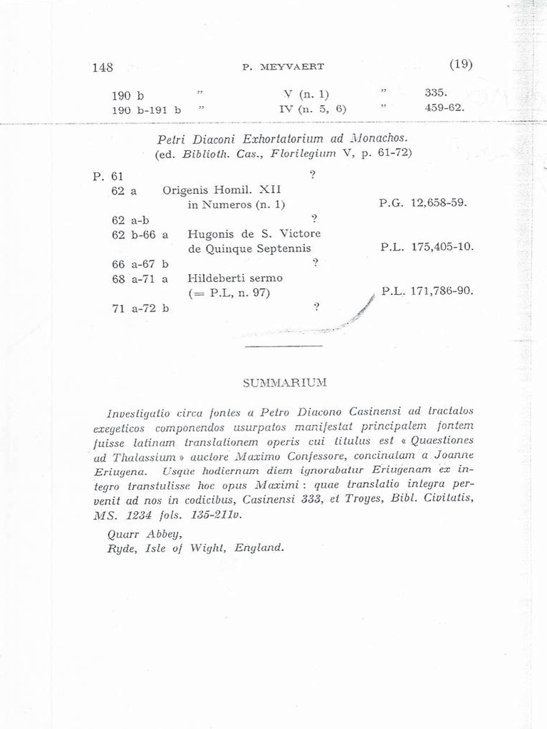 The Vulgate Text of Code Bezae (Sacrus E 14 (1963) | PDF
