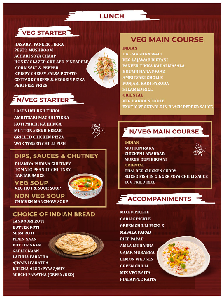 ambience_buffet_food_menu_lunch_dinner_1 | PDF