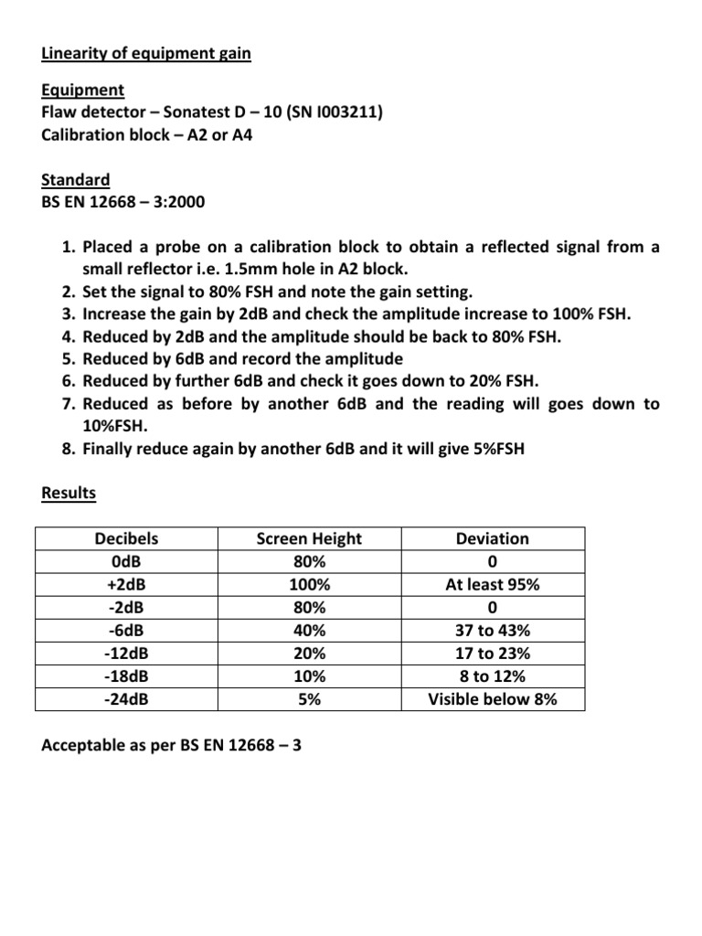 Linearity of Equipment Gain | PDF | Welding | Construction