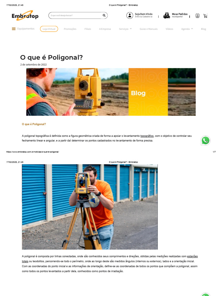 O Que É Poligonal - Embratop | PDF | Polígono | Cálculo