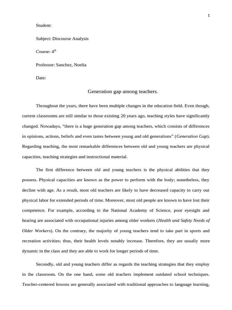 Comparison Contrast Essay Sample 1 | PDF | Teachers | Learning