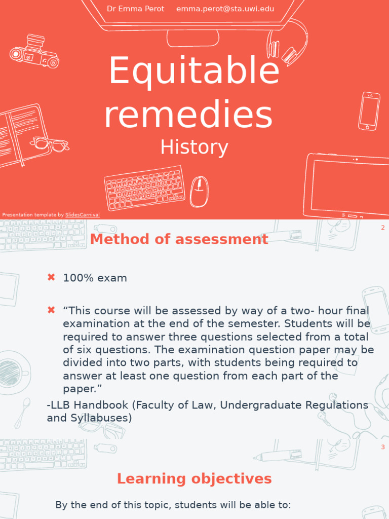 Equitable Remedies - History and Maxims | PDF | Equity (Law) | Legal Remedy