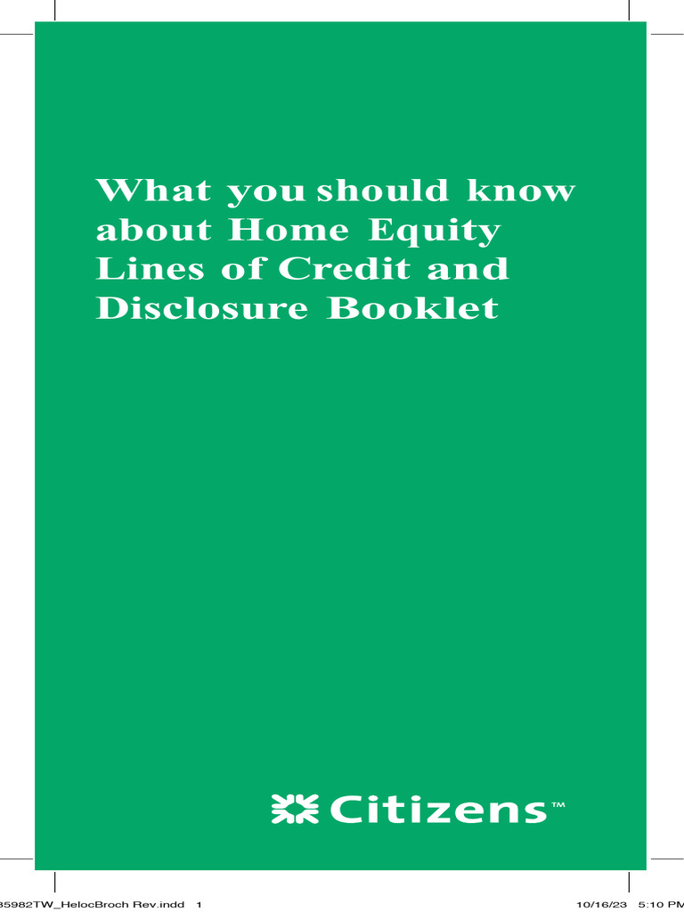 Home Equity Disclosures | PDF | Credit Card | Annual Percentage Rate